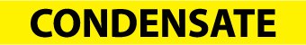 NMC C1062Y Pipemarkers Sign, Legend"CONDENSATE", 9" Length x 1" Height ...
