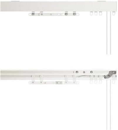 Aluminium Bendable CONTOUR Corded Curtain Track Set with Overlap Arms ...