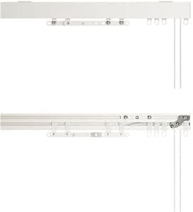Aluminium Bendable CONTOUR Corded Curtain Track Set with Overlap Arms ...