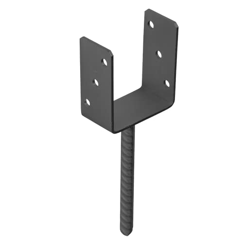 Heavy Duty Concrete In"U" Shape Post Support [100mm] in Black : Amazon ...