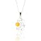 Amazon.com: Silver Necklace with real daisy and pressed flowers with ...