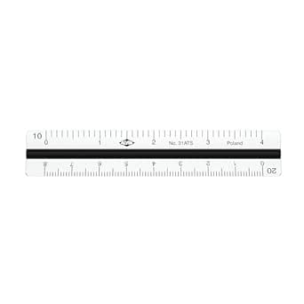 Amazon.com: ALVIN Mini Aluminum Engineer Triangular Scale Ruler ...
