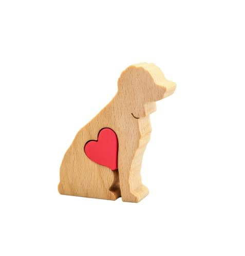 Sweet Cockapoo With Heart Handmade Wooden Dog Figurine (Black) : Amazon ...