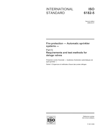 ISO 6182-5:2006, Fire protection - Automatic sprinkler systems - Part 5 ...