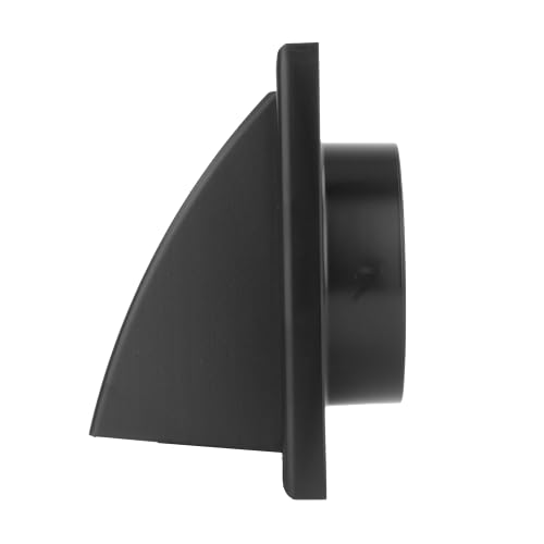 Vents 4 inch Black Plastic Cowled Air Vent Wall Grill with 100 mm Rear ...