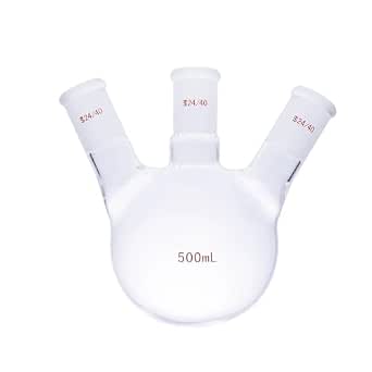 Three Necks Round Bottom Flask 24/40 100mL~2000mL(100ml): Amazon.com ...