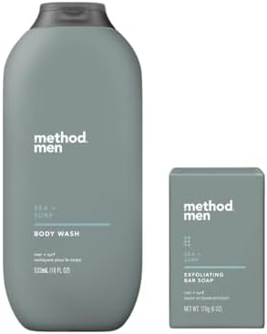 Amazon.com : Method Men's - Sea + Surf Body Wash 18 Ounce & Sea + Surf ...