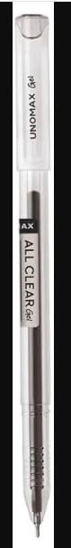 Unomax ALL CLEAR GEL PEN,BLACK INK,PACK OF 10 : Amazon.in: Office Products