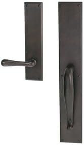 Entry Set Front Door Handle with Madison Lever Backset: 2.75", Handing ...