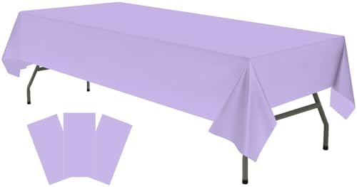 Amazon.com: RCFFDL Light Purple Plastic Tablecloth (2 Pack), 54 x 108 ...