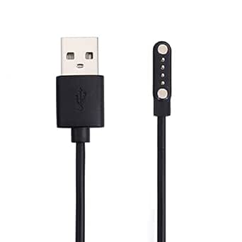 Amazon.com: Black Smart Watch Charger Magnetic 4 Pin for Bluetooth Smart Watches GT88 G3 GT68 ...
