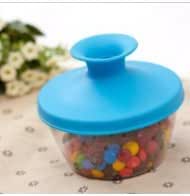 Amazon.com: Food Snack Saver Round Storage Leak-Proof Container (Blue ...