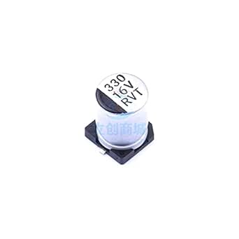 Amazon.com: 10 Pcs SMD Aluminum electrolytic Capacitor 330uF 16V SMD ...