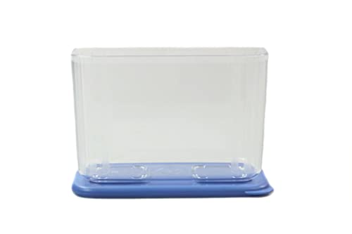 Tupperware Clear Mates Fridge 460 ml Clear Blue Fresh Tower Container ...