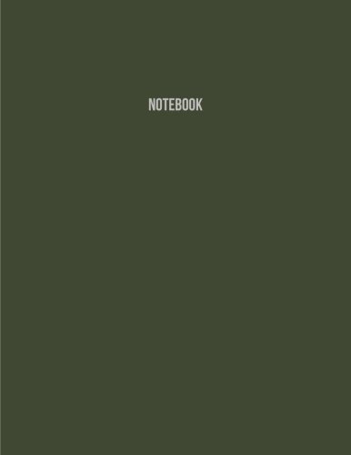 Notebook: Army Rifle Green, Ruled, Soft Cover, Letter Size (8.5 x 11 ...