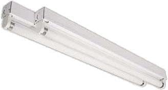 26.5" 2 Lamp Staggered Strip Fixture, 2 Lamp, 24 Watt T5HO, 120-277 ...