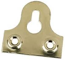 Pack of 4 Slotted Mirror Plates 32mm Electro Brass Glass Hanging Plate ...
