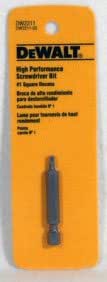 Dewalt Square Recess Power Screwdriver Bit Square Recess No.1 Square ...