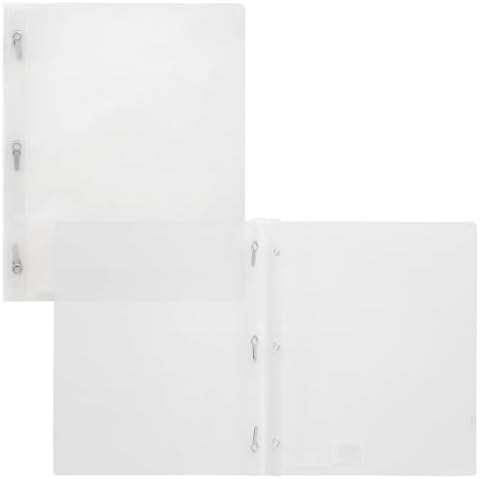 Winnable 3-Prong Plastic Report Covers, 80-Sheet Capacity, Letter Size ...