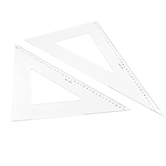 Amazon.com: Utoolmart Triangle Ruler Set, 40cm / 15.7-inch Plexiglass ...