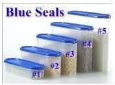Tupperware Modular Mates 5 Pc Super Oval Pantry Set. Blue Seals ...