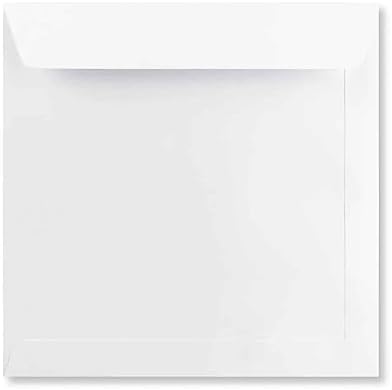 50 Pure White Large Square Envelopes - 220mm x 220mm - Straight Wallet ...