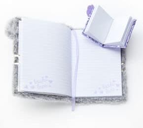 Claire’s Furry Plush Diary Panda, Secret Locking Diary for Girls – BigaMart