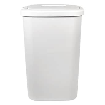 Amazon.com: GGlzxfnc Solid Color 13.3 Gal Touch Top Plastic Trash Can ...