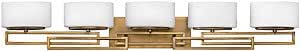Lanza 5 Light Bath Sconce with Etched Opal Glass Shades - Vanity ...