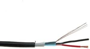 2C/18 AWG BC Stranded Shielded Direct Burial- Black- 1000 FT Spool ...