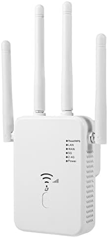WiFi Extender Booster 1200Mbps Dual Band 5.8G 2.4G Internet Booster With 180° Rotatable Antennas ...