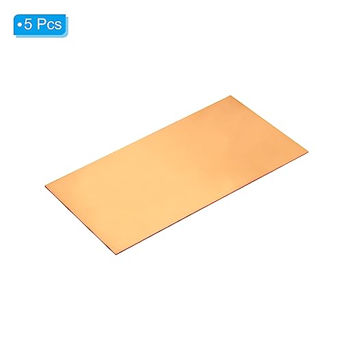 PATIKIL Copper PCB Board, 5Pcs 25x13cm Single Sided Copper Clad Circuit ...