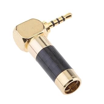 CARE CASE Jack 2.5mm 4 Poles Male Plug Carbon Fiber Right Angle 2.5mm ...