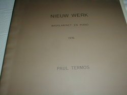 Amazon.com: Paul Termos Nieuw Werk for Clarinet & Piano: Paul Termos: Books