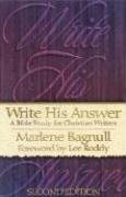 Write His Answer: A Bible Study for Christian Writers: Bagnull, Marlene ...