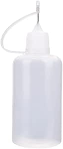 Amazon.com: GANPUB White 50ml Glue Bottle, Plastic Dropper Bottles with ...