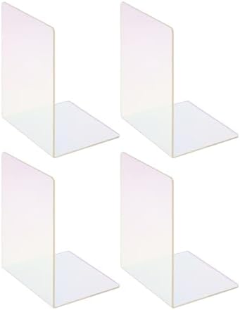 Amazon.com: CY craft 4 Pieces Bookends,Clear Acrylic Bookends for ...