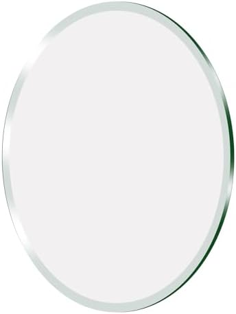 SZG 18" Inch Round Glass Table Top 1/4" Thick Tempered Beveled Edge (18 ...