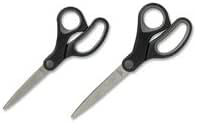 Amazon.com : Straight Scissors, Rubber Handles, 7" Straight, Black Qty ...