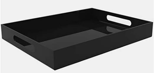 Amazon.com: MUKEEN Black Oversize Acrylic Serving Tray with Handles ...