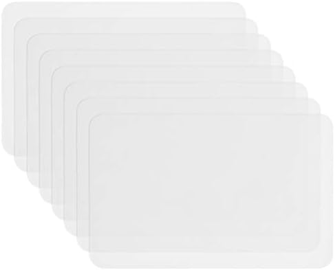 Transparent Placemat Cuttable Waterproof Oil-Resistant Dining Mats 8PCS ...