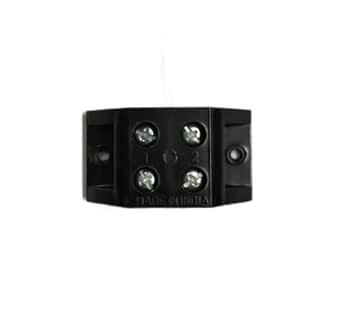 60A 2 Way Bakelite Connector Strip Black Screw Terminal Connection ...