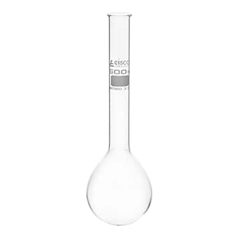Kjeldahl Flask, 500ml - Borosilicate Glass - Long Neck, Round Bottom ...