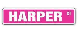 Amazon.com: HARPER Street Sticker Sign kids room childrens name gift ...
