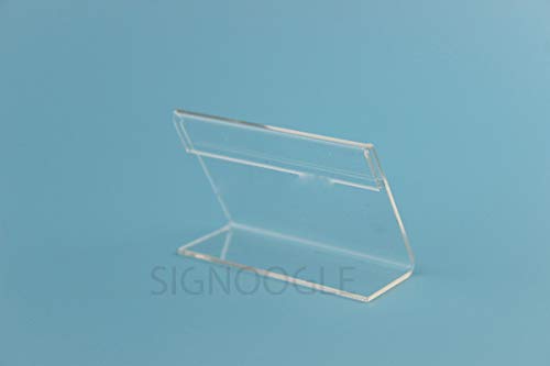 Buy SIGNOOGLE Acrylic L Shape Price Name Plate Menu Card Sign Display ...