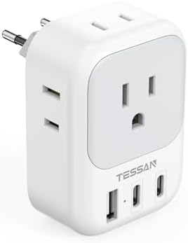 【2-Pack】 European Travel Plug Adapter, International Power Plug Adapter ...