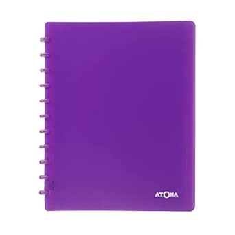 ATOMA System Notebook - Show Album - A4 - Purple - 20 Transparent ...