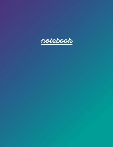Unlined Notebook: Unruled Notebook, Non Lined, Large (8.5 x 11 inches ...