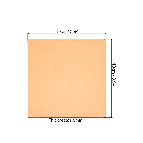 PATIKIL Copper PCB Board, 20Pcs 10x10cm Single Sided Copper Clad ...