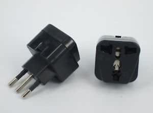 Universal UK USA EU AU to 3 Pin Brazil Brasil Travel Plug Adaptor ...